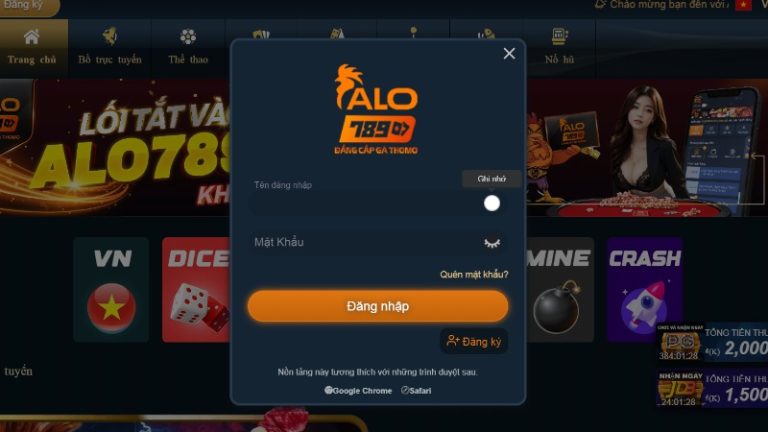 Đăng nhập - ALO789